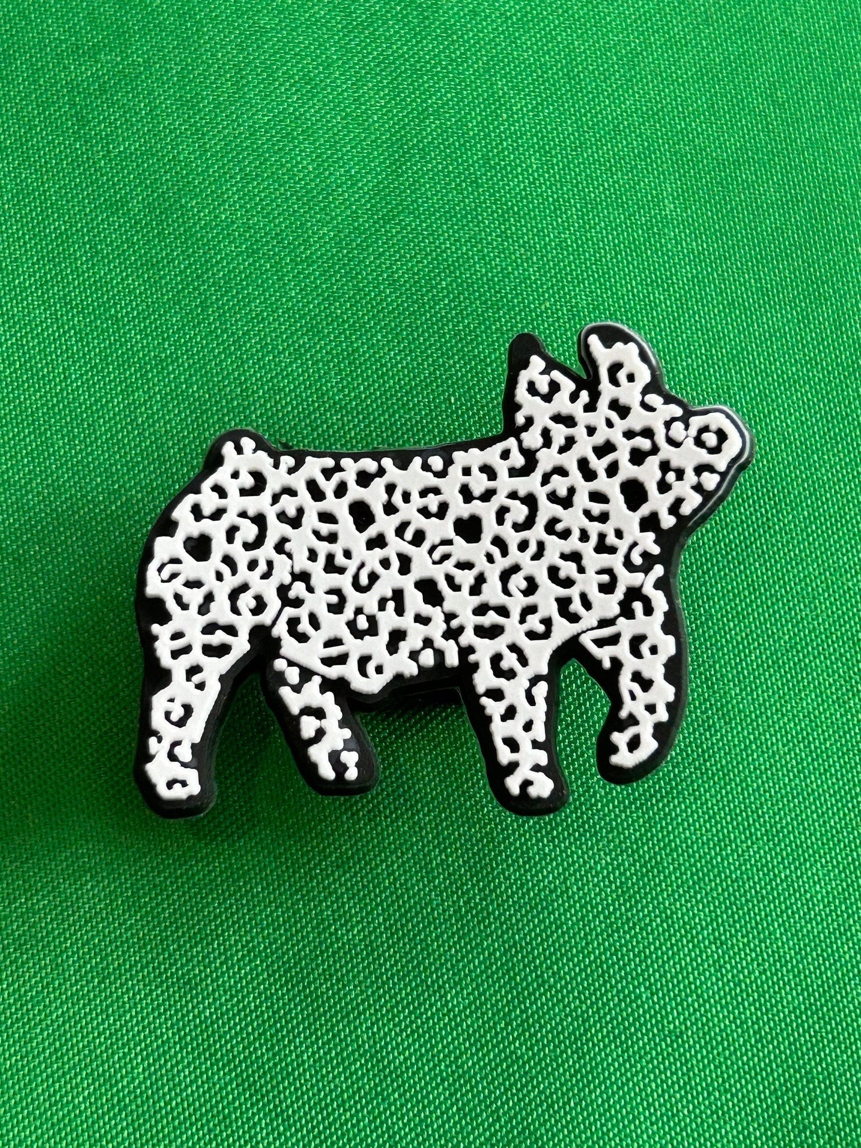 Leopard Print Show Pig Outline Shoe Charm - Etsy