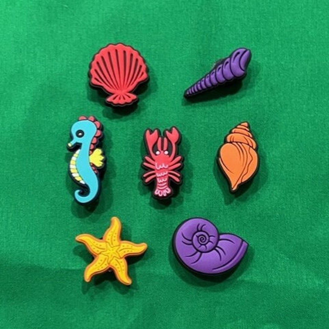Sea Shells Beach Sea Horse Shoe Charm Set - Etsy