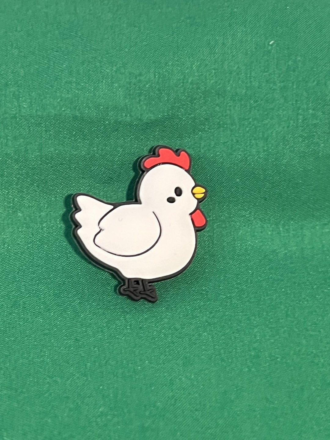 White Chicken Shoe Charm - Etsy