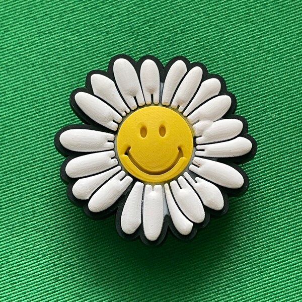 Smiley Face Daisy Croc Charm - Etsy