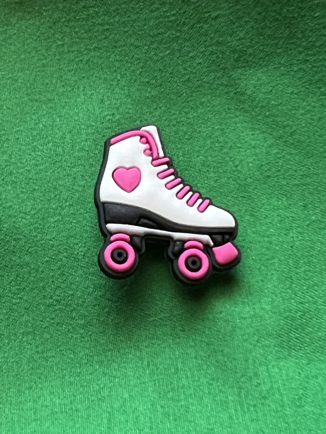 Pink and White Roller Skate Shoe Charm - Etsy