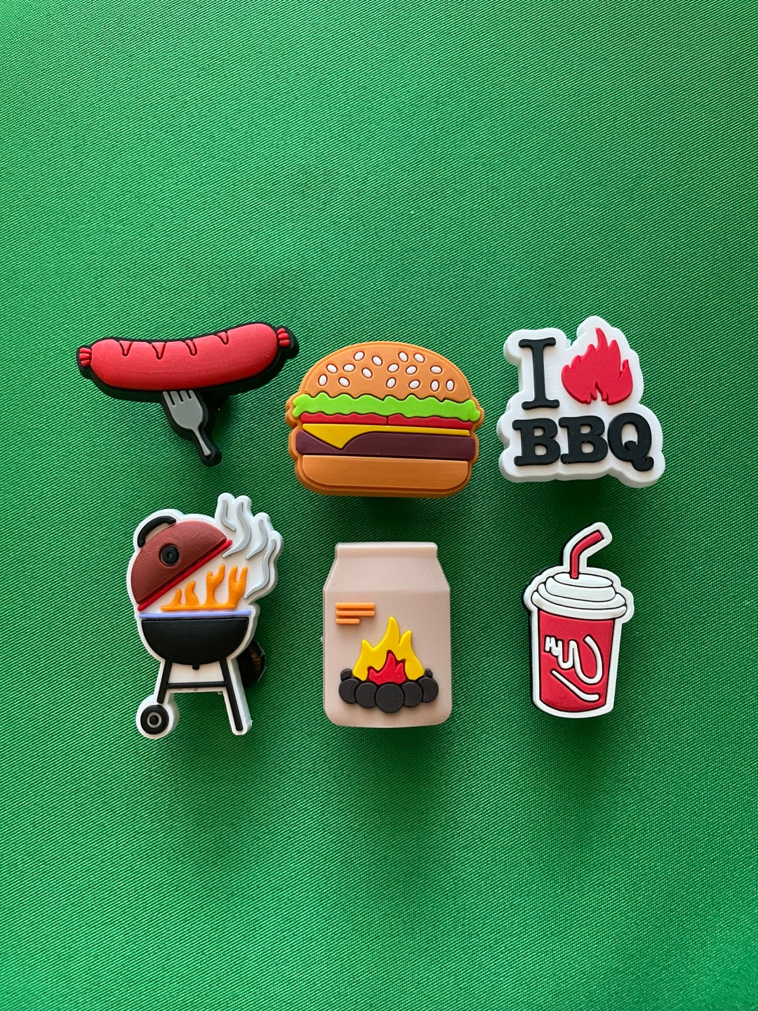 BBQ Cookout Dad Shoe Charm Set - Etsy
