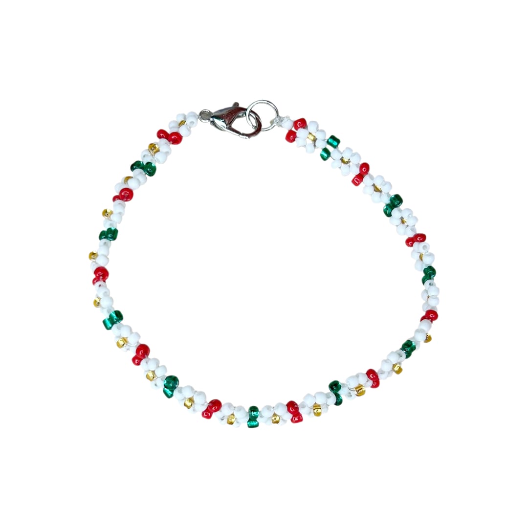 Mexican Flag Beaded Bracelet: Hispanic Heritage Jewelry Gift - Etsy