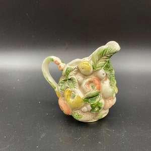 Majolica Lefton Fruits of Italy Creamer Hand Painted, Lefton Creamer ...