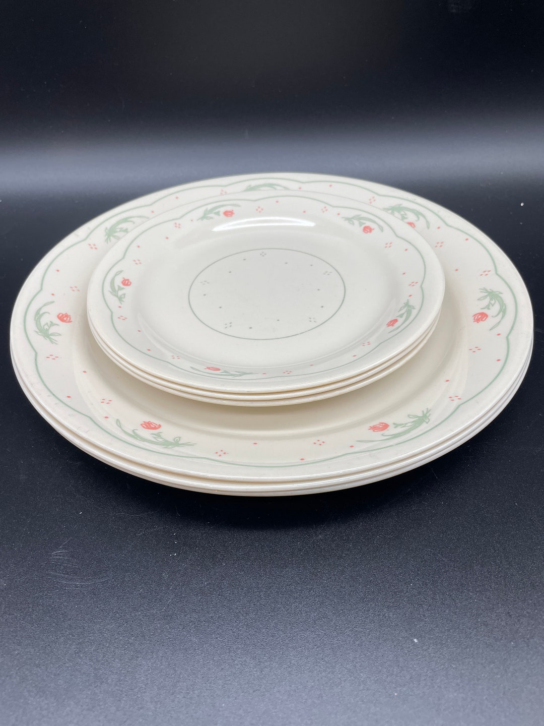 Vintage Corning Corelle Dinnerware calico Rose 3 - Etsy