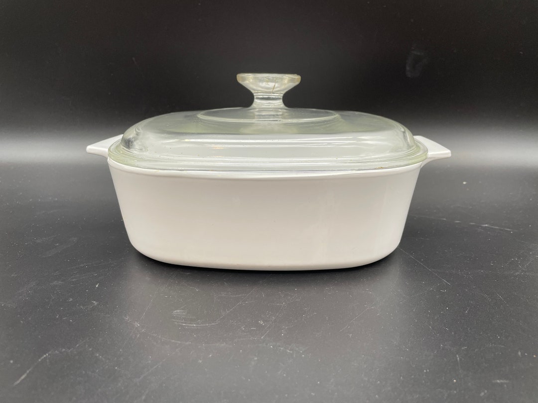 Vintage Corning Ware 2 Liter White Casserole Dish, A-2-B With Lid - Etsy