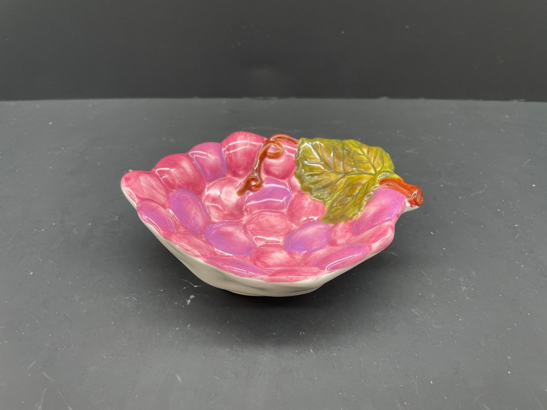 Wine Lovers Trinket Dish - Sakura Grapes Small Bowl - Small Candy or ...