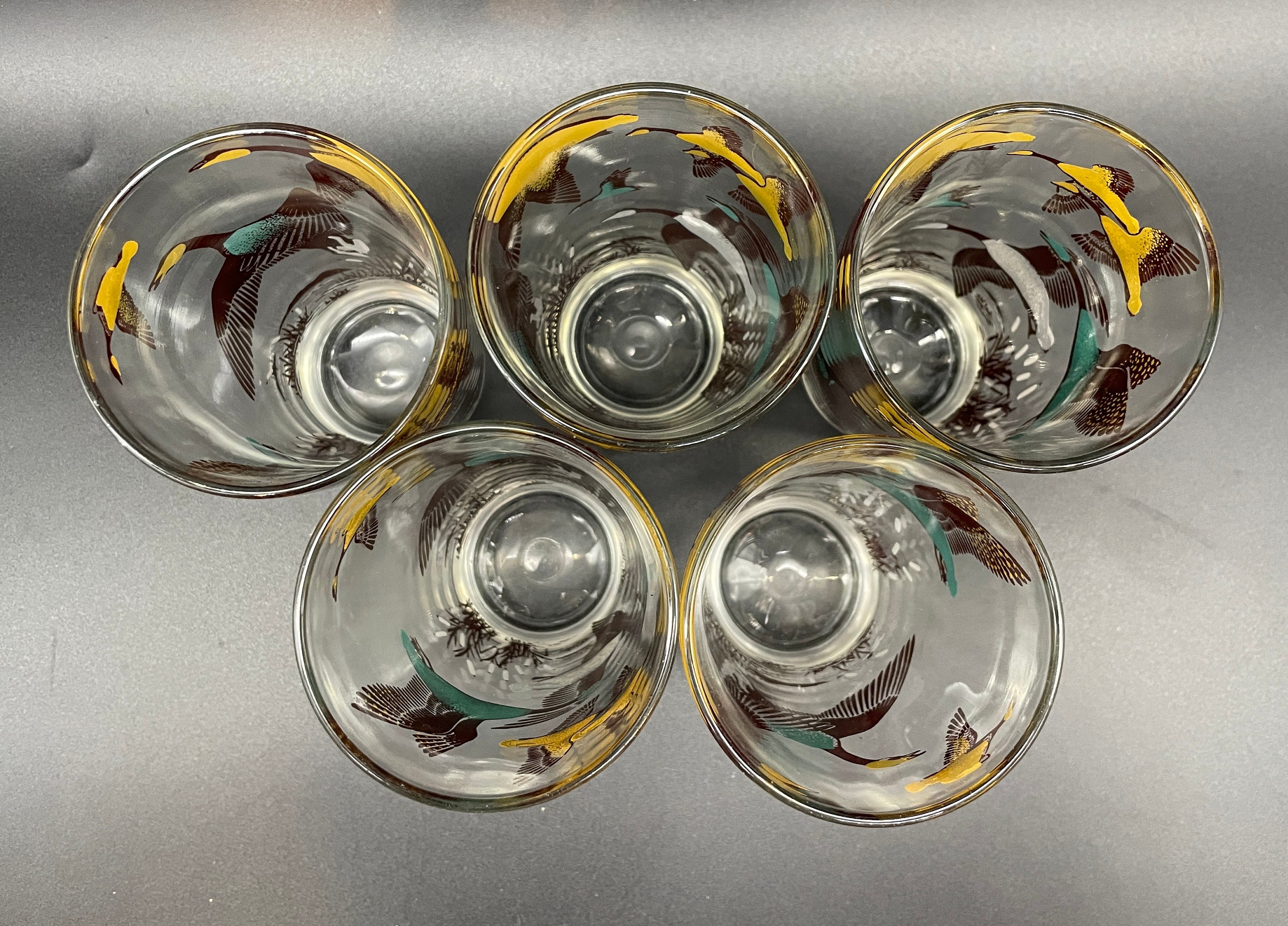 Hazel Atlas Flying Geese Game Bird Hunting Reeds Highball - Etsy