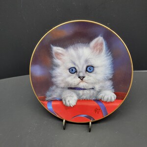 Hamilton Collectible Kitten Plate all Wrapped Up - Etsy