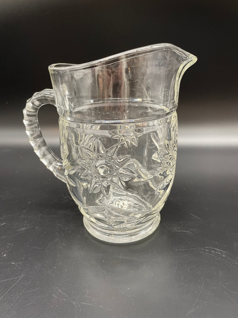 Anchor Hocking Glass Star of David Pitcher - Etsy