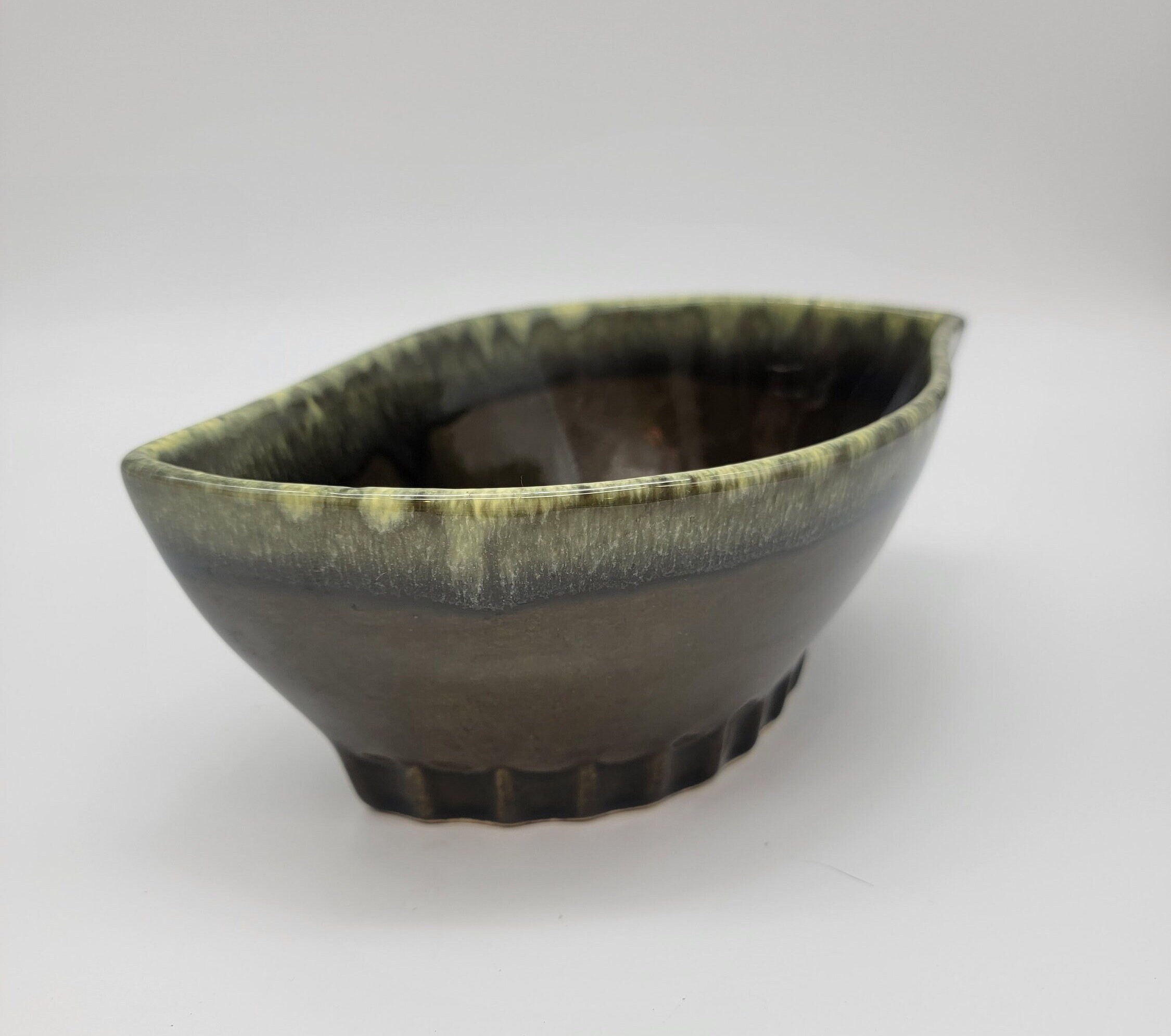 Mid Century Hull Green Drip Pottery Planter - Etsy