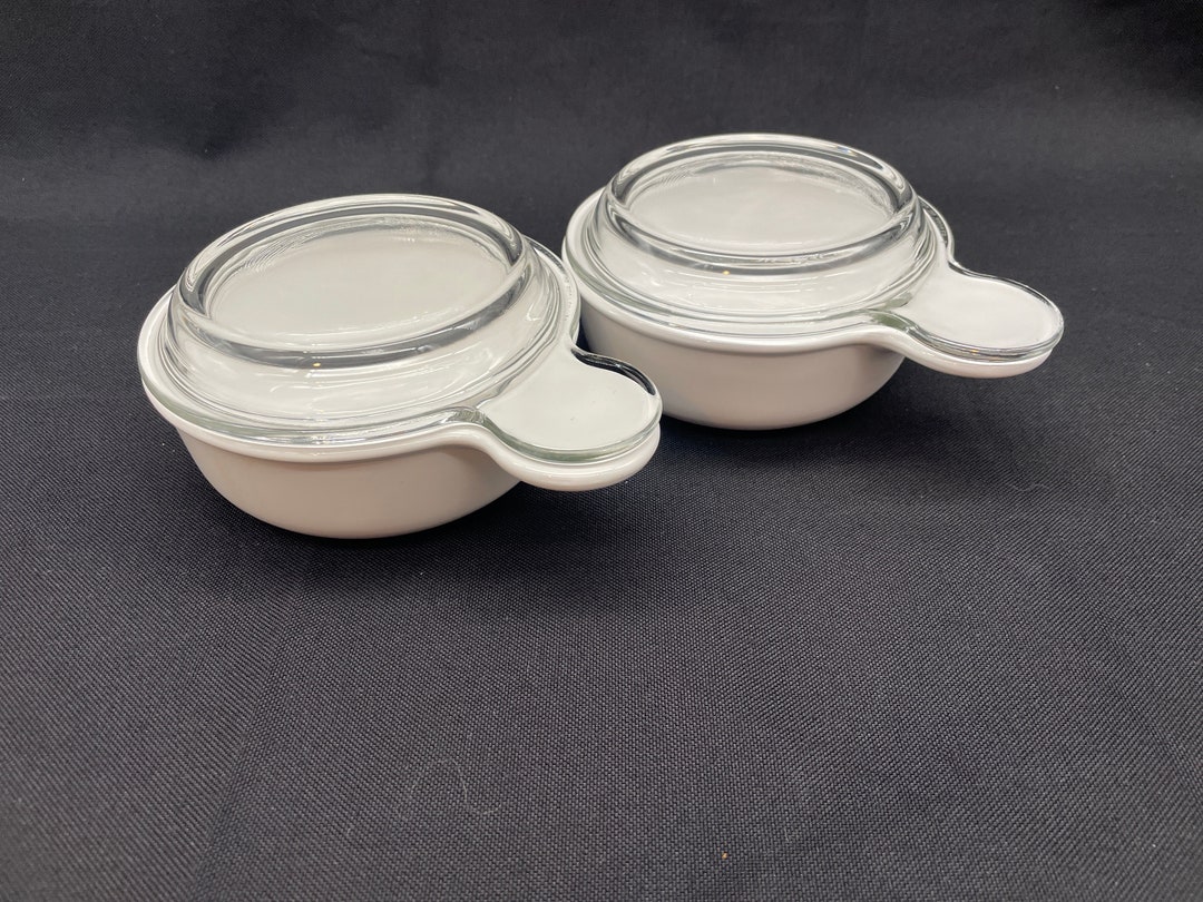 Corning Grab-it Lugged Bowl With Glass Lid Set of 2 P-150-B White - Etsy
