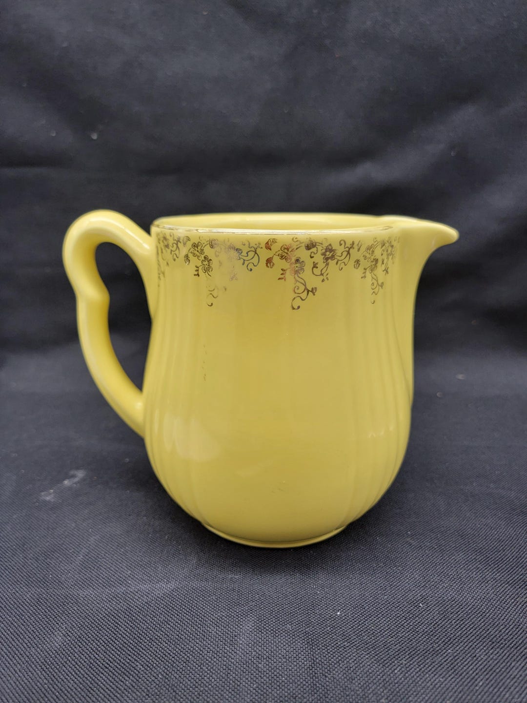 Hall Yellow Pitcher With Gold Trim - Etsy