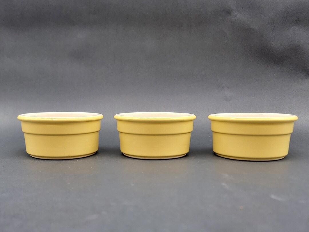 Yellow Cermer Ramekin Set - Etsy