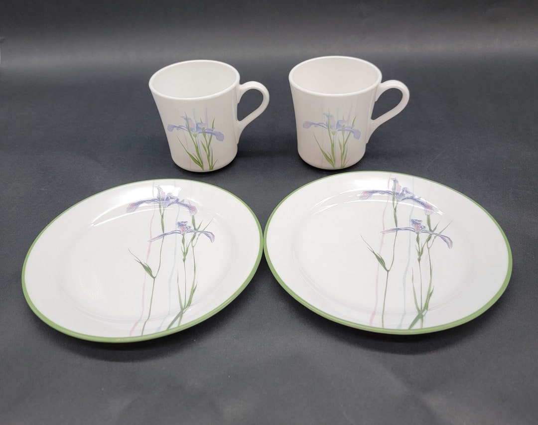 Corelle/corningware Shadow Iris Dish Set of 4 - Etsy