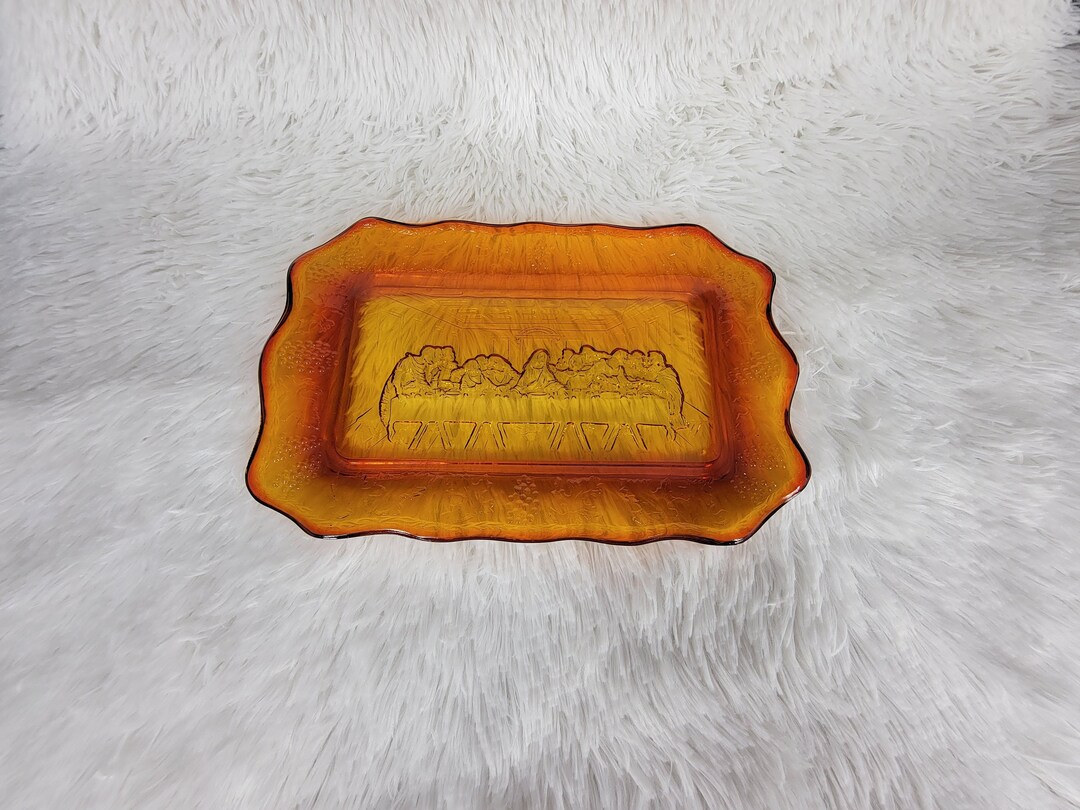 Indiana Glass the Last Supper Plate - Etsy