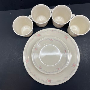 Corelle 12 Piece English Breakfast Dinnerware Set (4 Dinner Plates, 4 ...