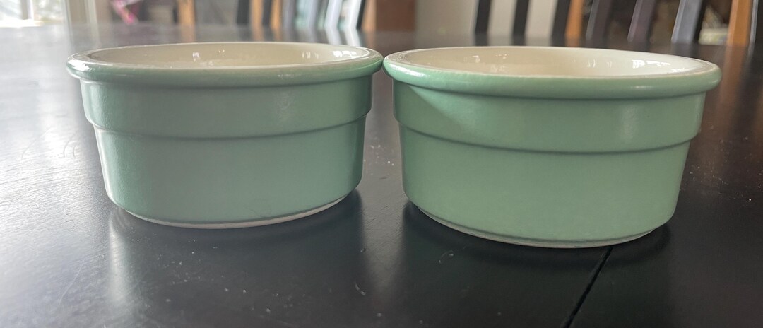 2 Cermer Mint Green Ceramic Ramekins/custard Cups 4 Oz - Etsy