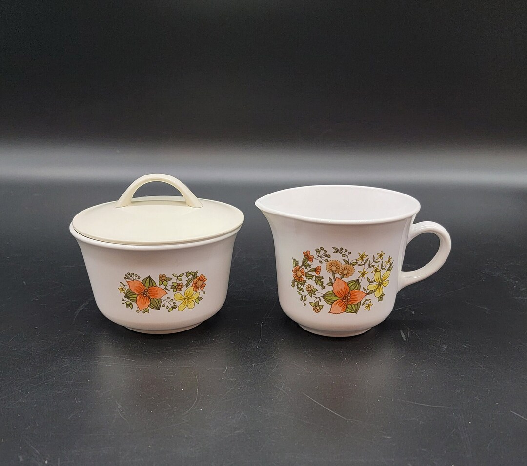 Corelle Indian Summer Creamer Sugar Set - Etsy