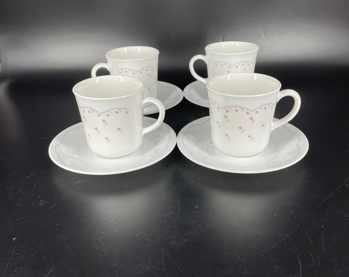 4 Morning Blue Corelle Coffee/tea Mugs 8 0oz. - Etsy