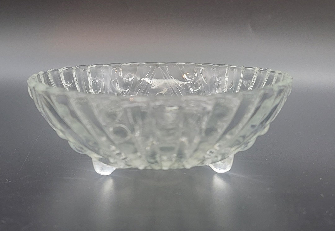 Anchor Hocking Clear Glass Footed Candy Dish -burple - Etsy