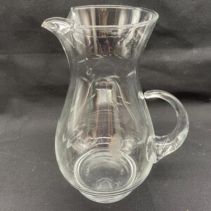 Princess House Heritage Crystal Pitcher, Floral Etched, Handblown, Hand ...