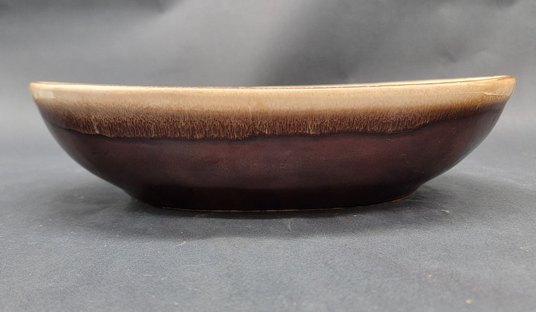 Vintage Brown Drip Oval Casserole/bowl - Etsy