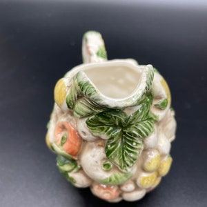 Majolica Lefton Fruits of Italy Creamer Hand Painted, Lefton Creamer ...