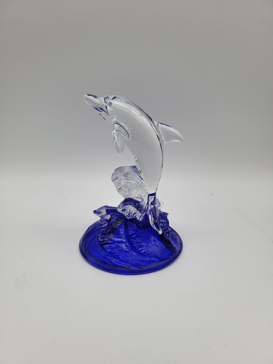 Glass Dolphin Figure - Etsy