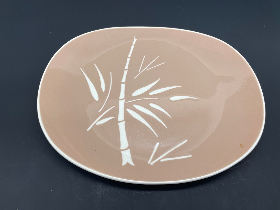 Vintage 1950s Harkerware Bamboo Platter - Etsy
