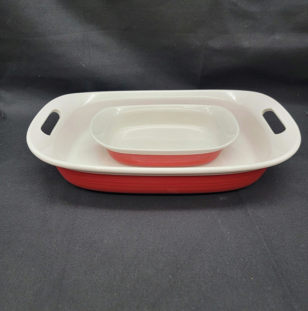 Corningware Etch Red Casserole Set - Etsy
