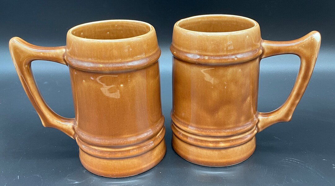 Vintage Pottery - Beer Mugs - Set of 2 - Etsy