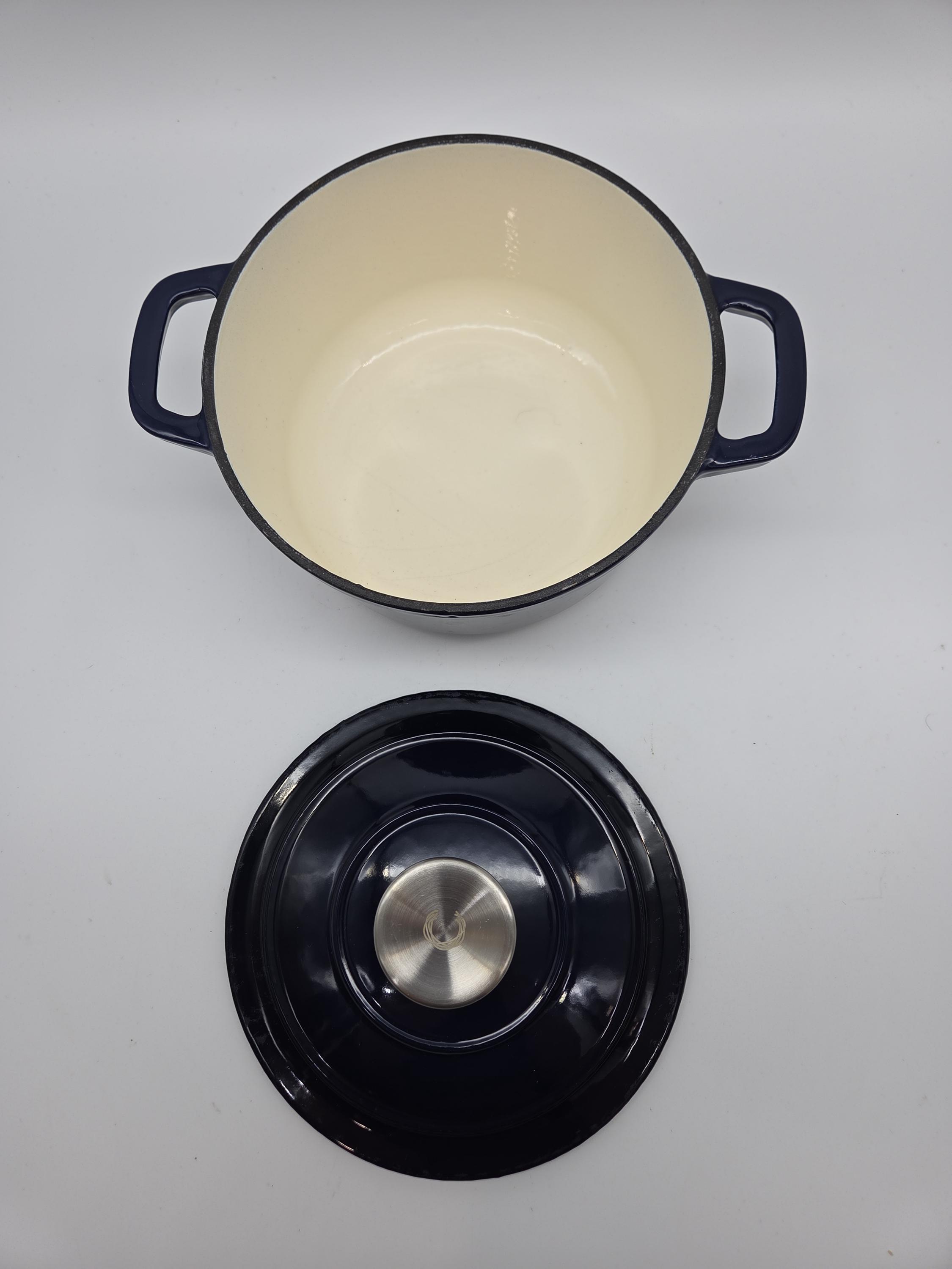 Crofton Navy Blue Dutch Oven Pot With Lid - Etsy