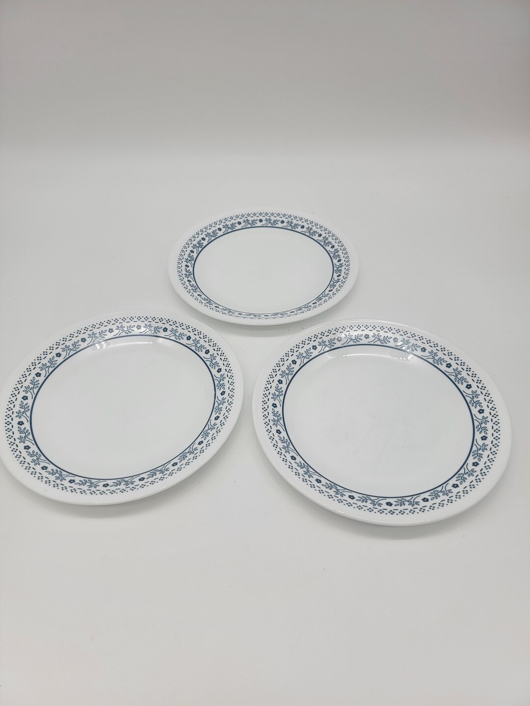 Vintage Corelle Blue Summer Impressions Plate Set - Etsy