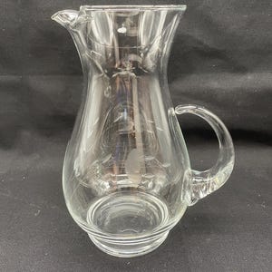Princess House Heritage Crystal Pitcher, Floral Etched, Handblown, Hand ...