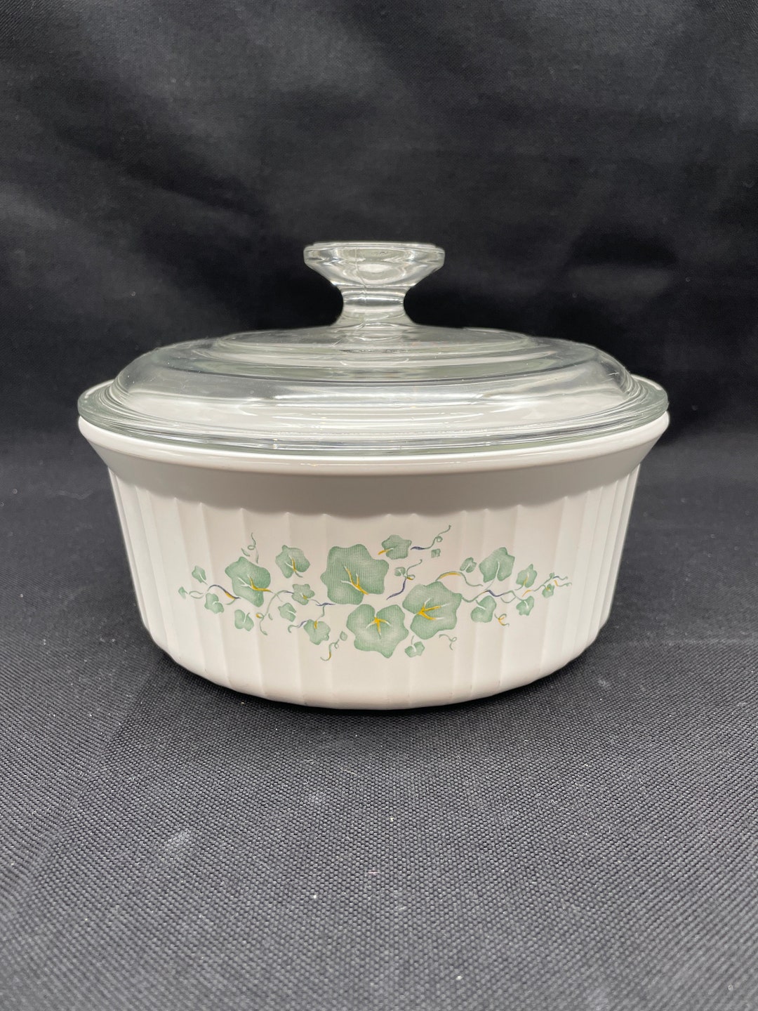 Corelle by Corning Callaway Ivy Green Leaves 2 Liter Casserole Dish W ...