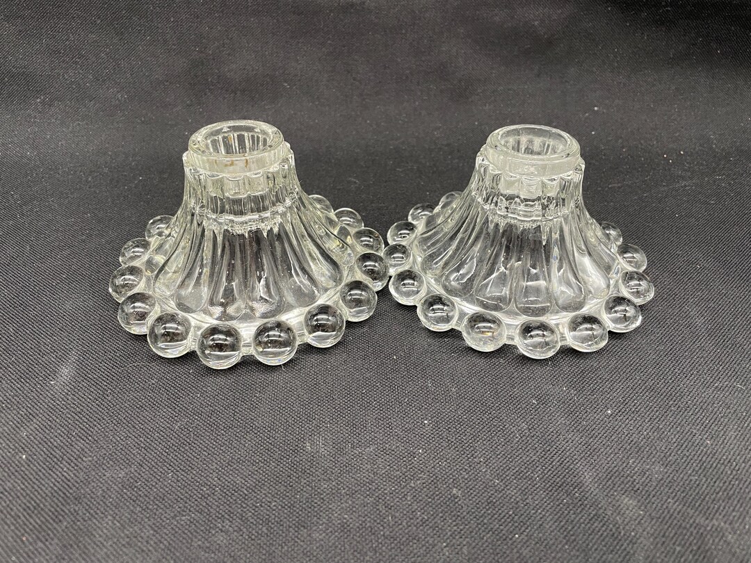 Anchor Hocking Berwick Boopie Pattern Candlestick Holders - Etsy