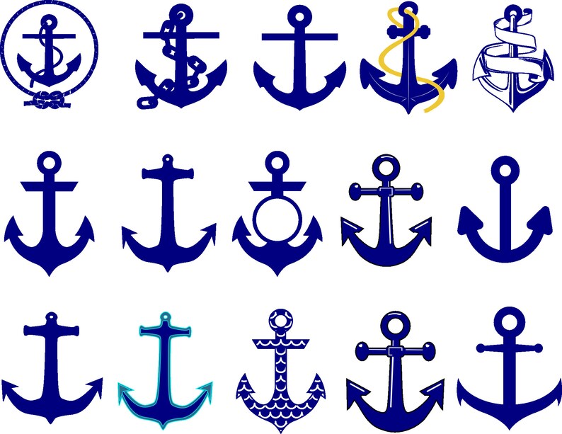 Anchor Svg, Anchor Svg Bundle, Anchor Clipart, Anchor Cut File, Anchor ...