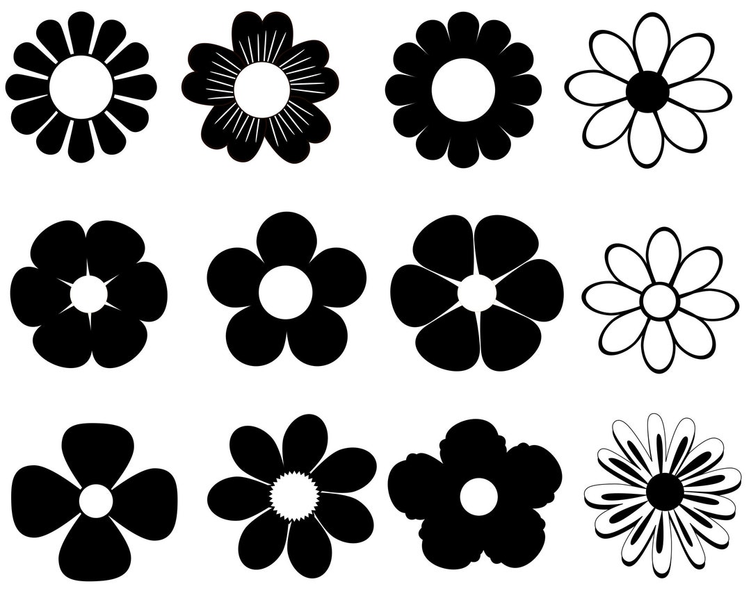 Daisy Svg Daisy Silhouette Daisy Svg Bundle Daisy Clipart - Etsy