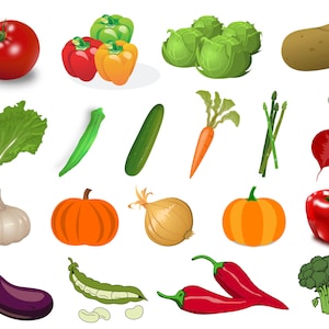 Vegetable Svg, Vegetables Svg, Vegetables Clipart , Vegetable Svg ...