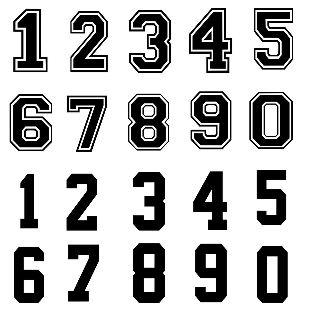 Numbers Svg, Sport Numbers Svg, Game Numbers Svg, Numbers Clipart ...