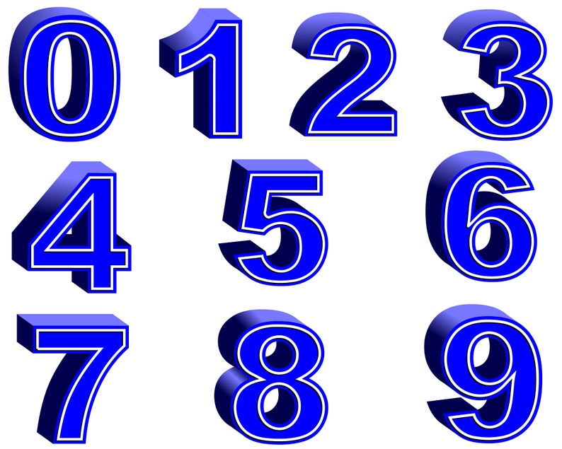 Number Svg, Numbers Svg Bundle, Numbers Clipart, Numbers Vector ...