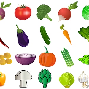 Vegetable Svg, Vegetables Svg Bundle, Vegetables Clipart, Vegetable Cut ...