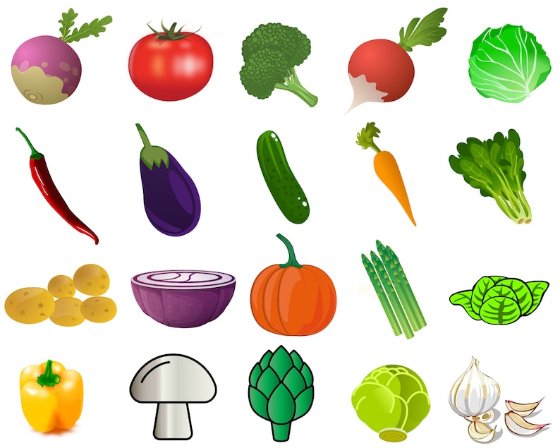 Vegetable Svg, Vegetables Svg Bundle, Vegetables Clipart, Vegetable Cut ...