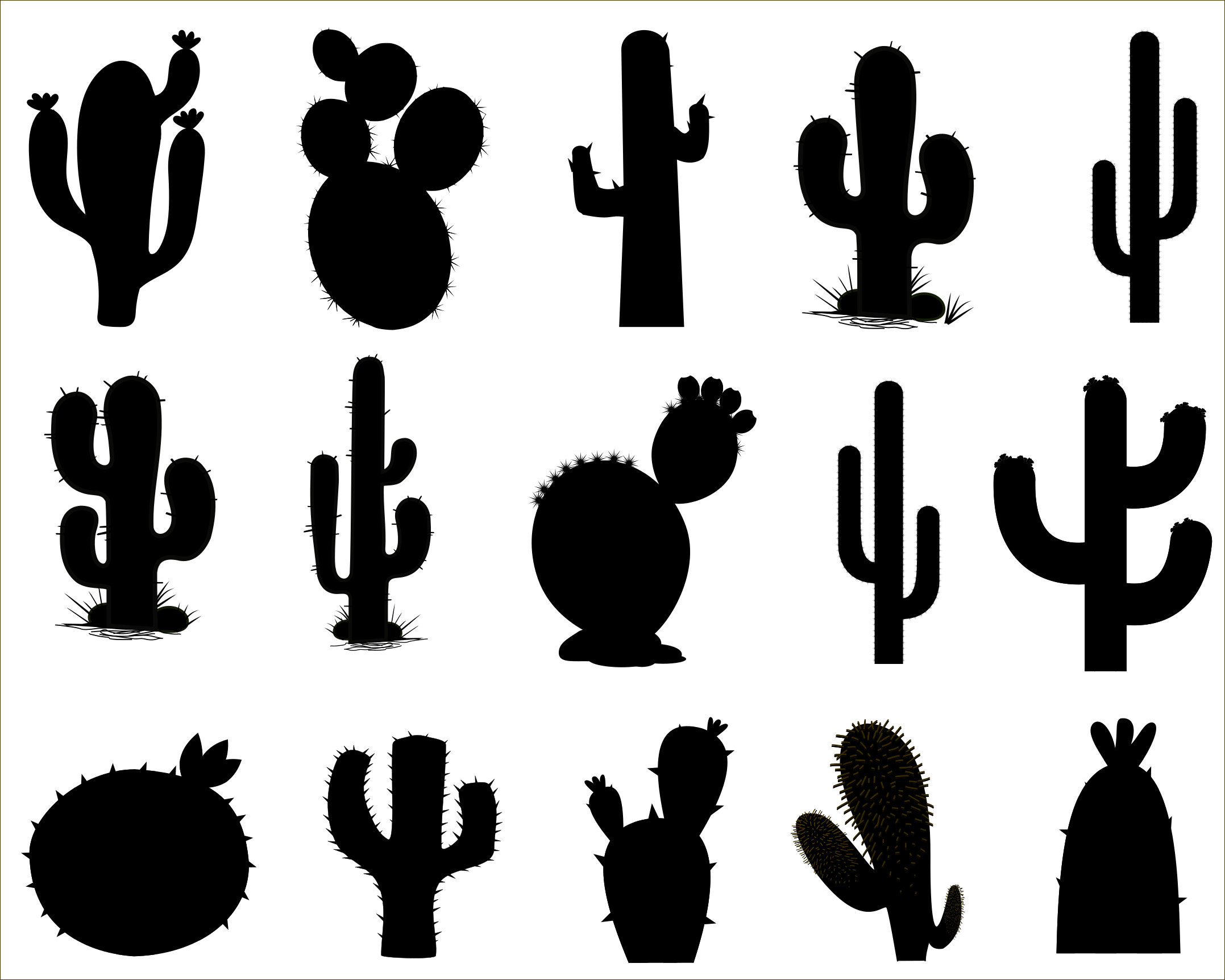 Cactus Silhouette Vector