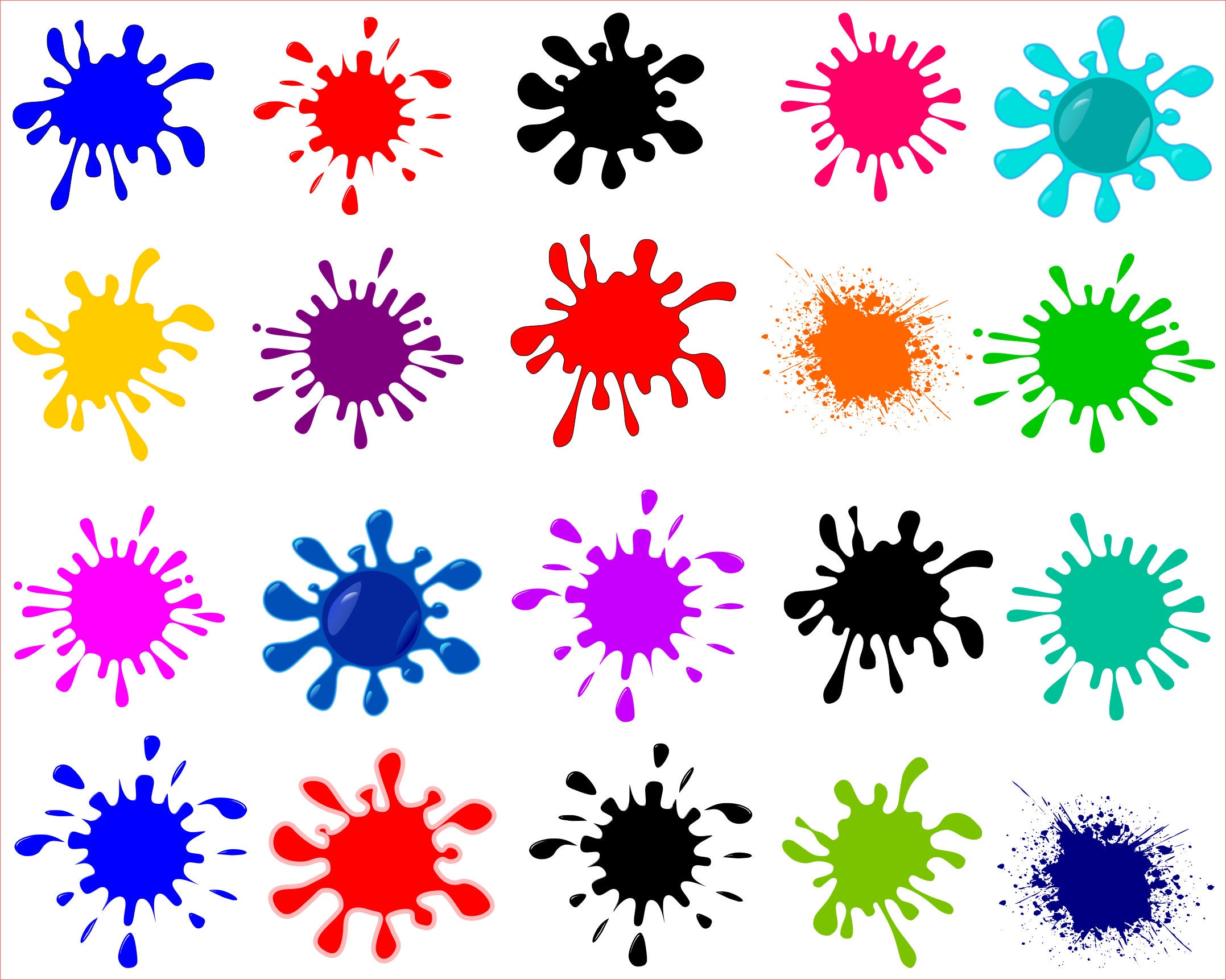 Paint Splatter Svg, Paint Splatter Svg Bundle, Paint Splash Svg, Paint ...