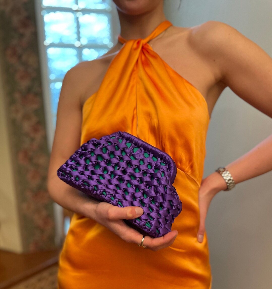 MARBLE Crochet Bag, Clutch Bag, Raffia Purse, Crochet Purse, Raffia ...