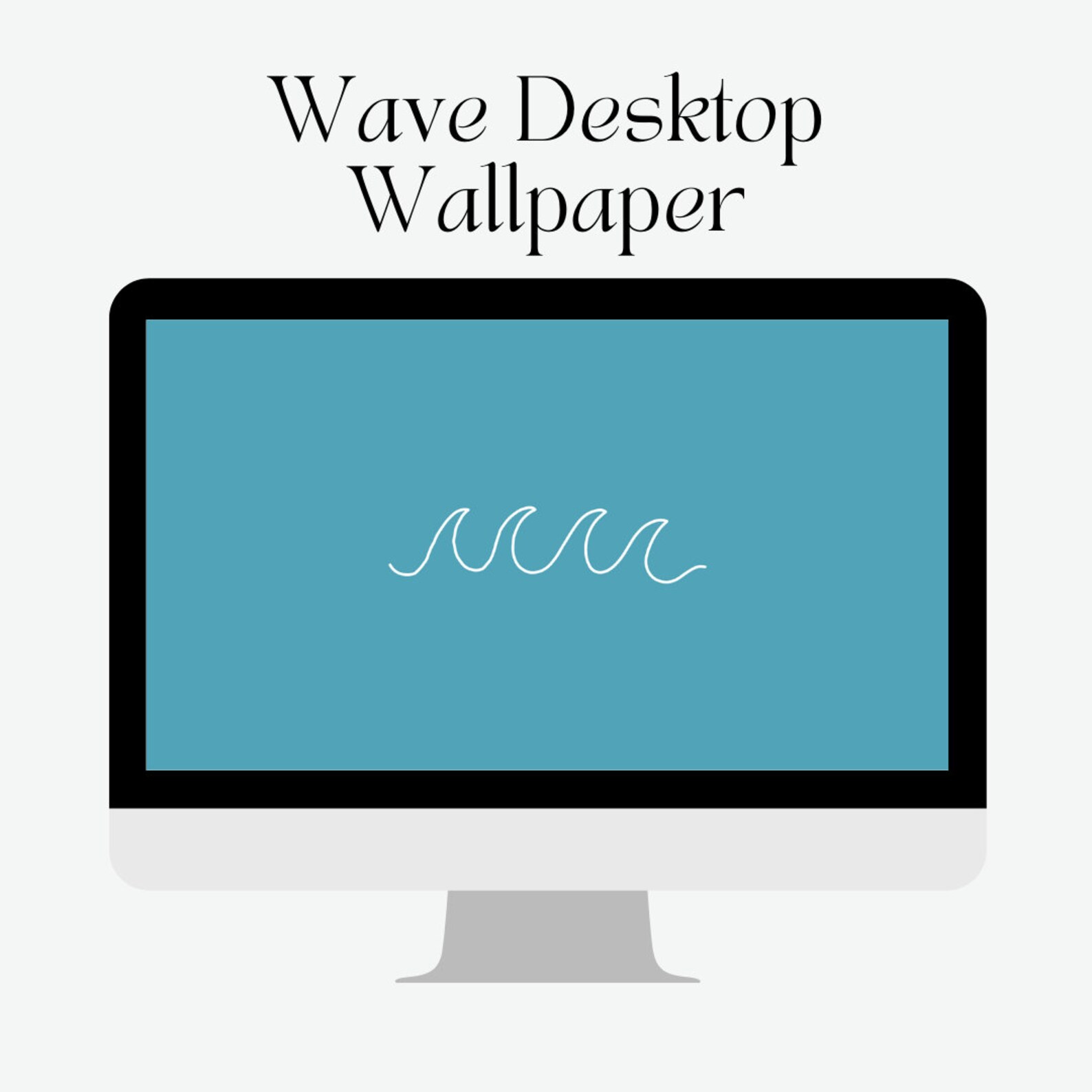 Wave Desktop Wallpaper | Cute Beach Desktop Wallpaper | Simple Desktop ...