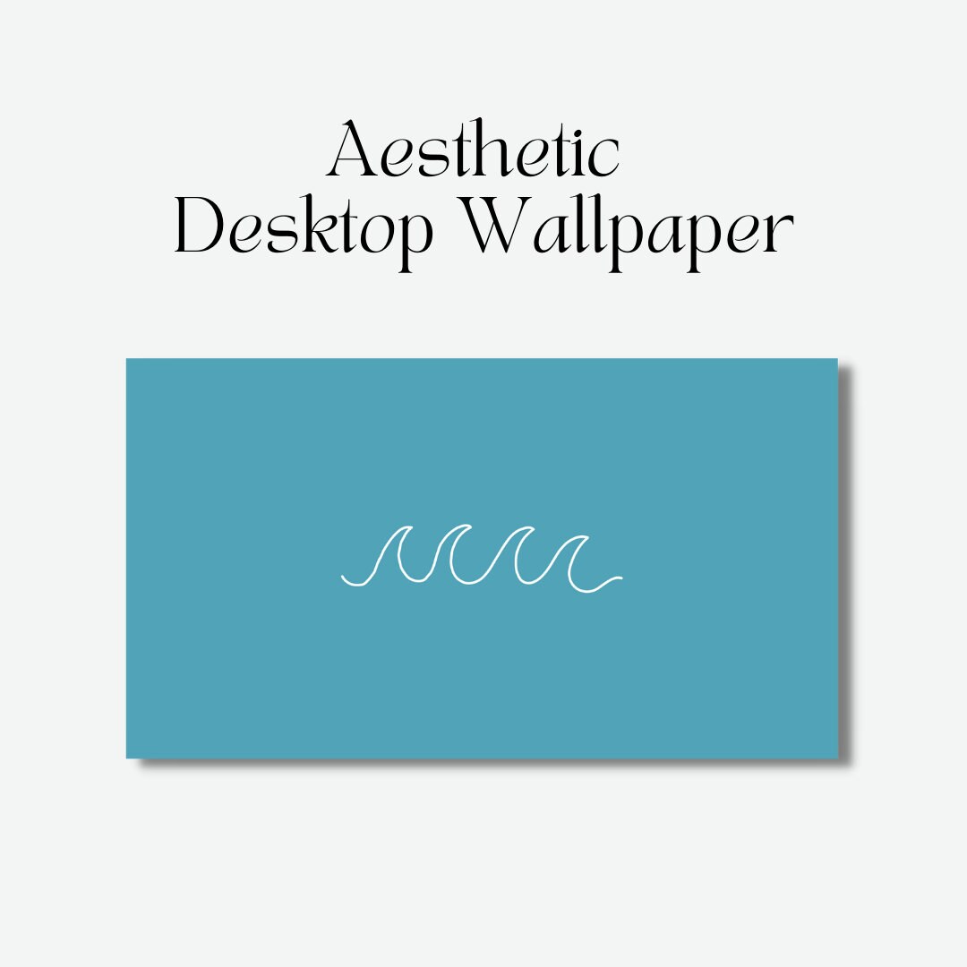 Wave Desktop Wallpaper | Cute Beach Desktop Wallpaper | Simple Desktop ...