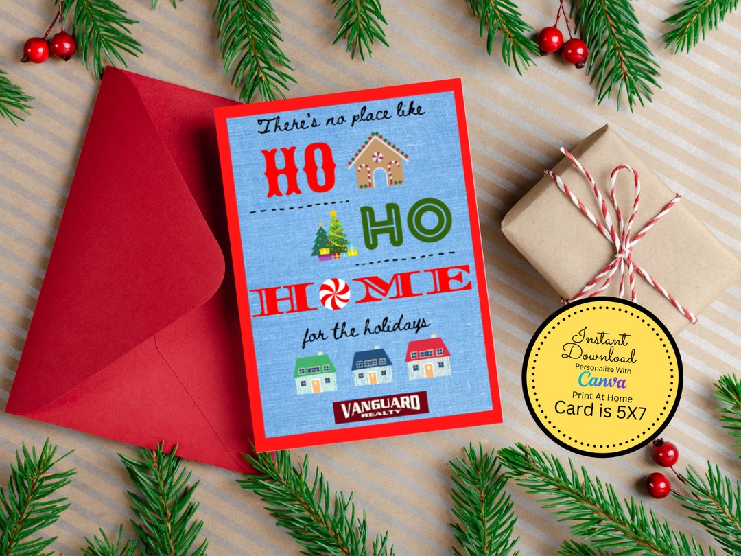 Realtor Christmas Card 5X7 Editable and Instant Download - Etsy